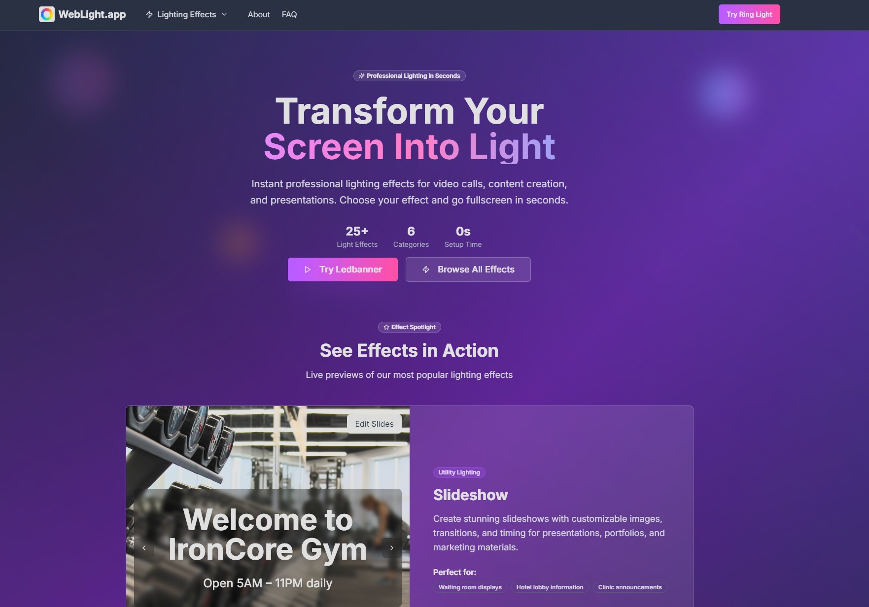 WebLight.app - Instant Browser Tools for Creators, Events & Business